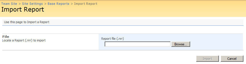 Once selected the report name and description will be displayed. If you have selected the wrong ...